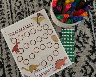 Printable Dino Reward Chart Dinosaur Kids Behavior Chart Instant ...