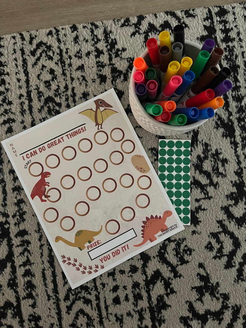 Dinosaur Reward Chart Printable - Dinosaur Kids Behavior Chart ...