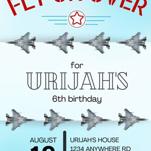 Editable Jet Birthday Party Invitation Template - Jet Birthday Party ...