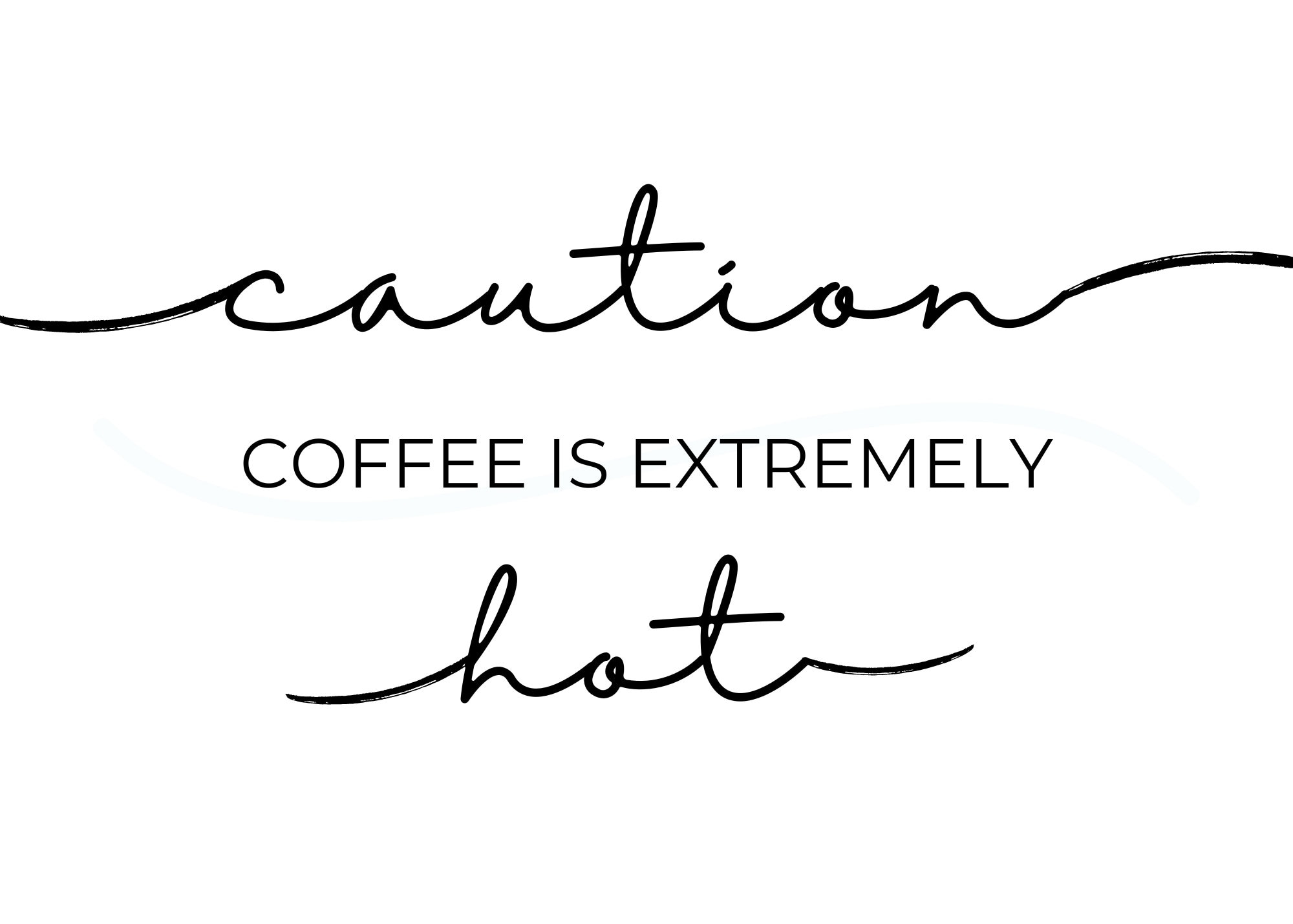 Caution COFFEE is HOT PRINTABLE Sign - Coffee Bar Sign - Hot Coffee ...