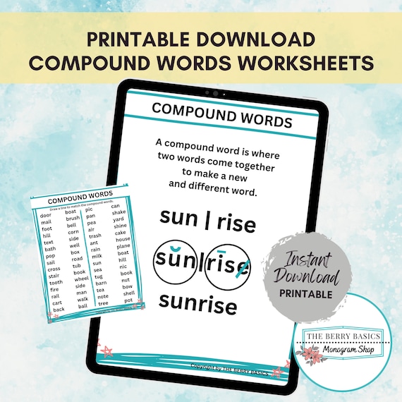 1st Grade Compound Words