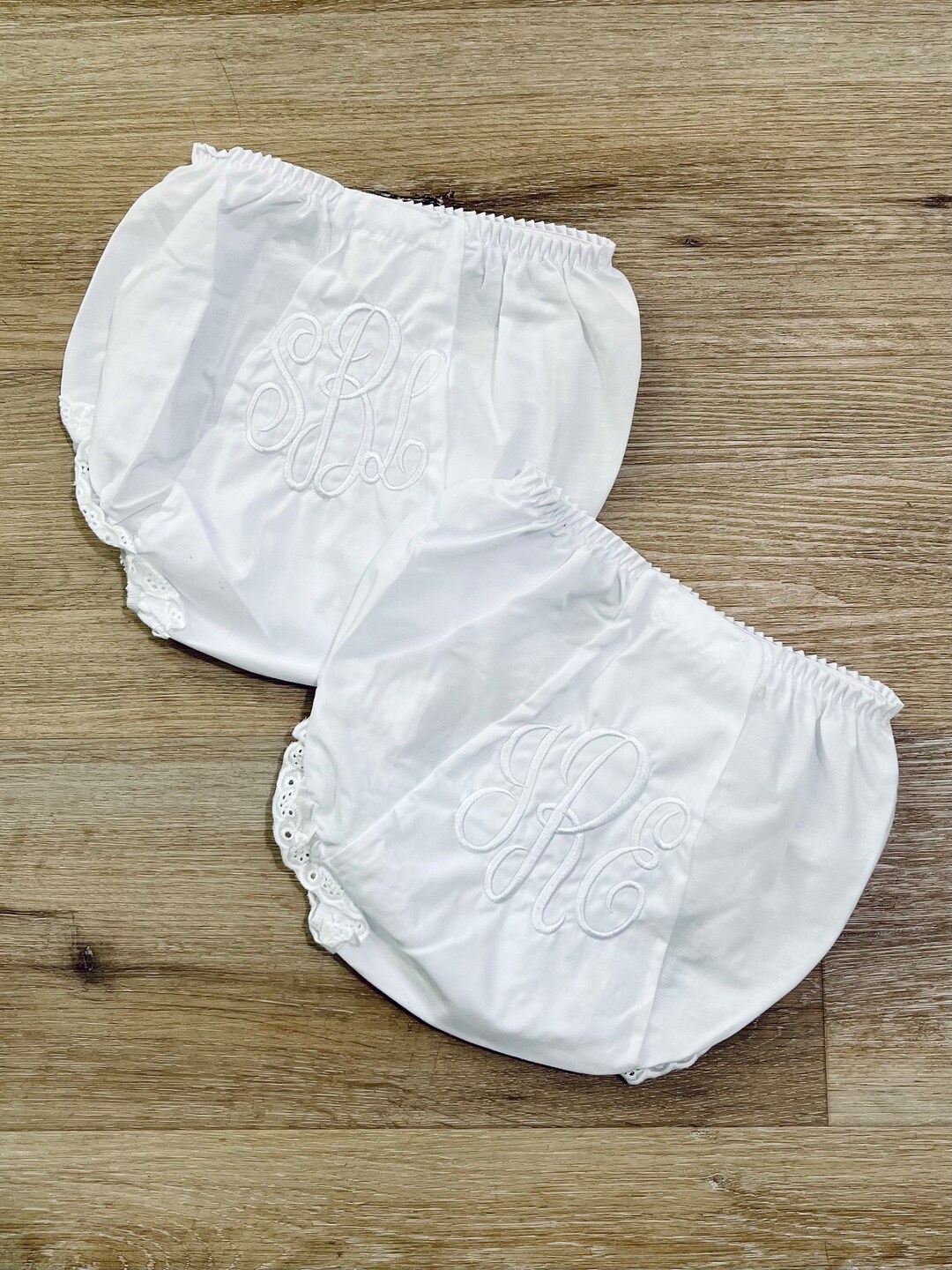 Monogrammed White Bloomers With Lace Trim - Etsy