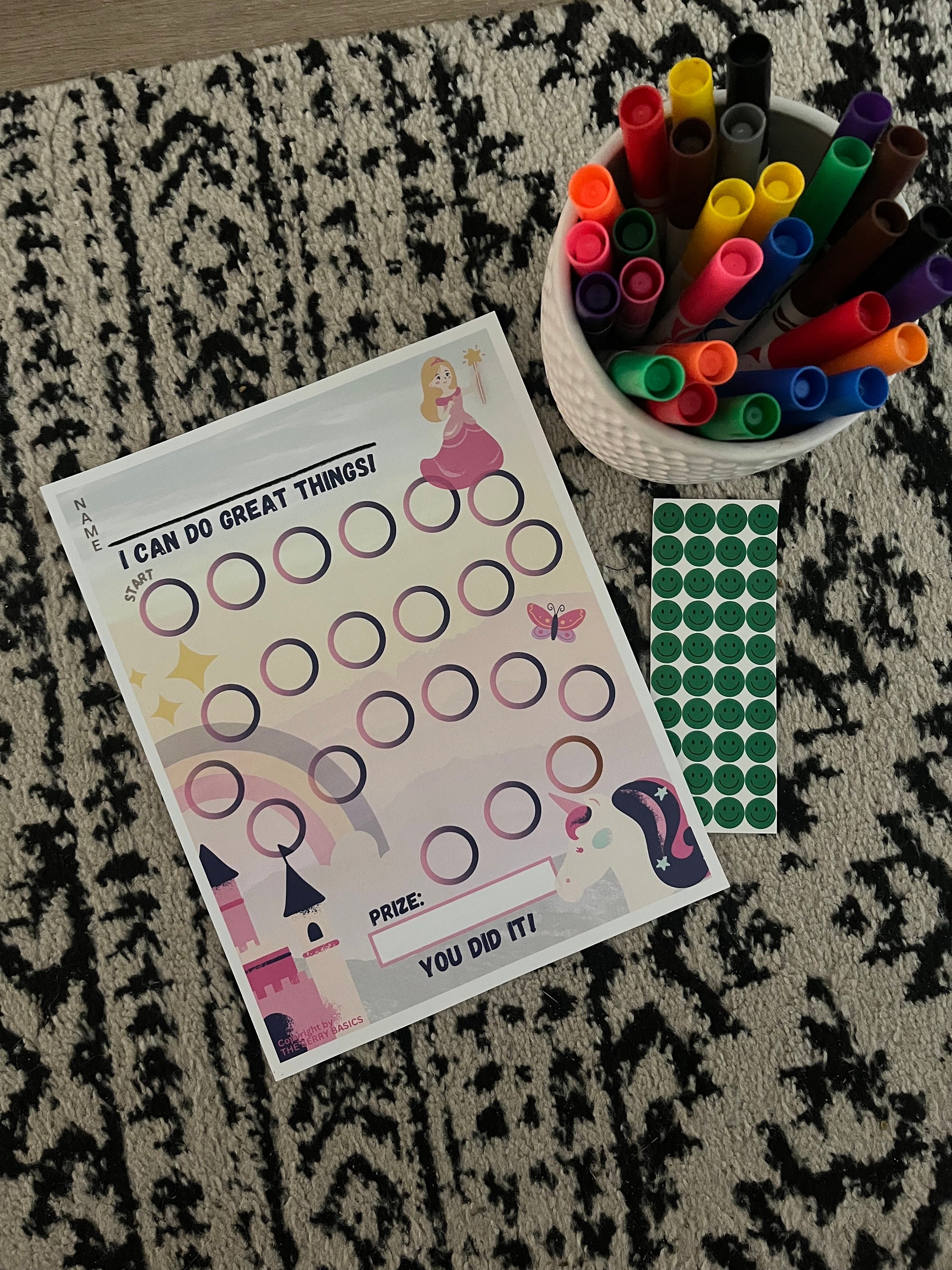 Princess Reward Chart Printable Unicorn Kids Behavior Chart - Etsy