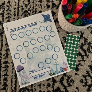 Under the Sea Reward Chart Printable - Sea Animal Kids Behavior Chart ...