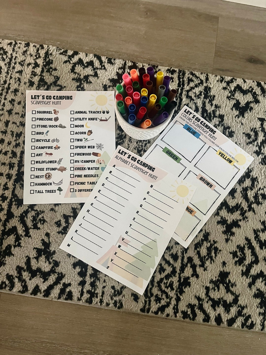 Let's Go Camping Scavenger Hunts | Camping Worksheets | Camping ...