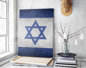 Israel Canvas Flag - Etsy
