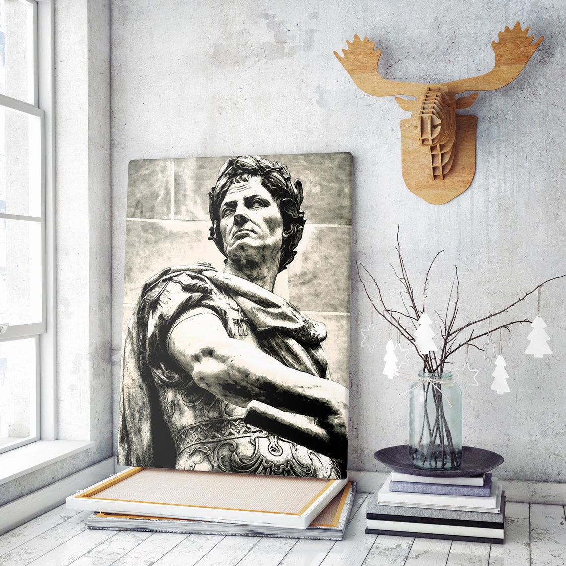 Julius Caesar Canvas Wall Art Print Julius Caesar Rome Wall | Etsy