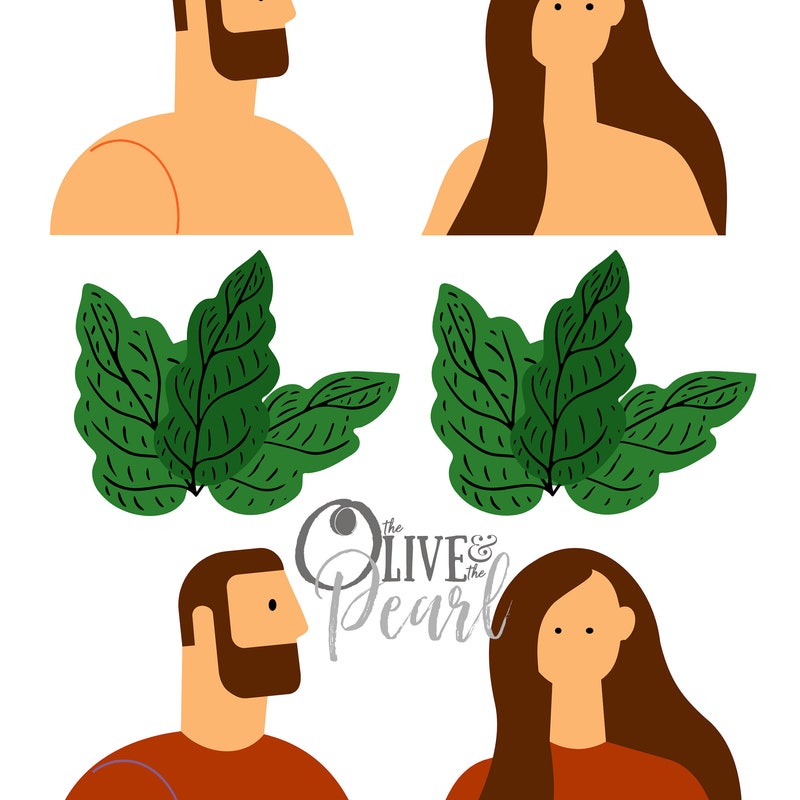 Adam and Eve Clipart - Etsy