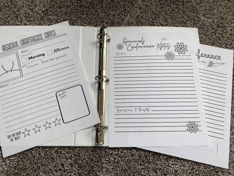 General Conference Binder - Etsy