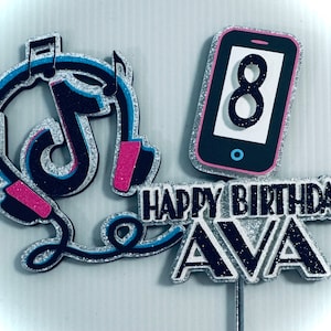Tiktok Custom 3D Cake Topper - Etsy
