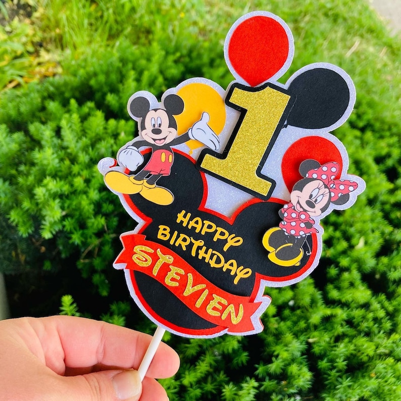 Mickey Mouse Custom 3D Cake Topper - Etsy