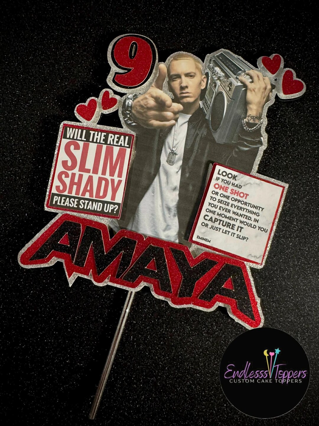 Custom 3D Cake Toppers, EMINEM, Rapper, Slim Shady Topper - Etsy
