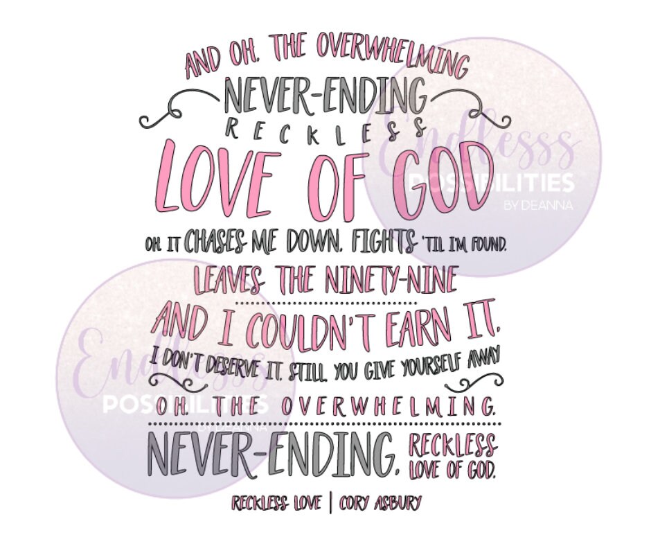 Reckless Love SVG, Digital File Only - Etsy