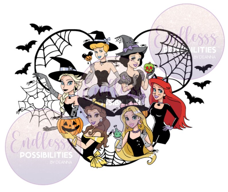 Halloween Princesses PNG - Etsy