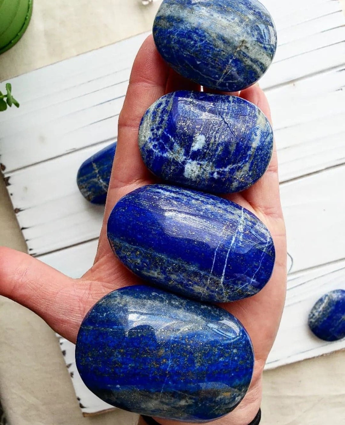 Lapis Lazuli Palm Stone: Third Eye Chakra Crystal - Etsy