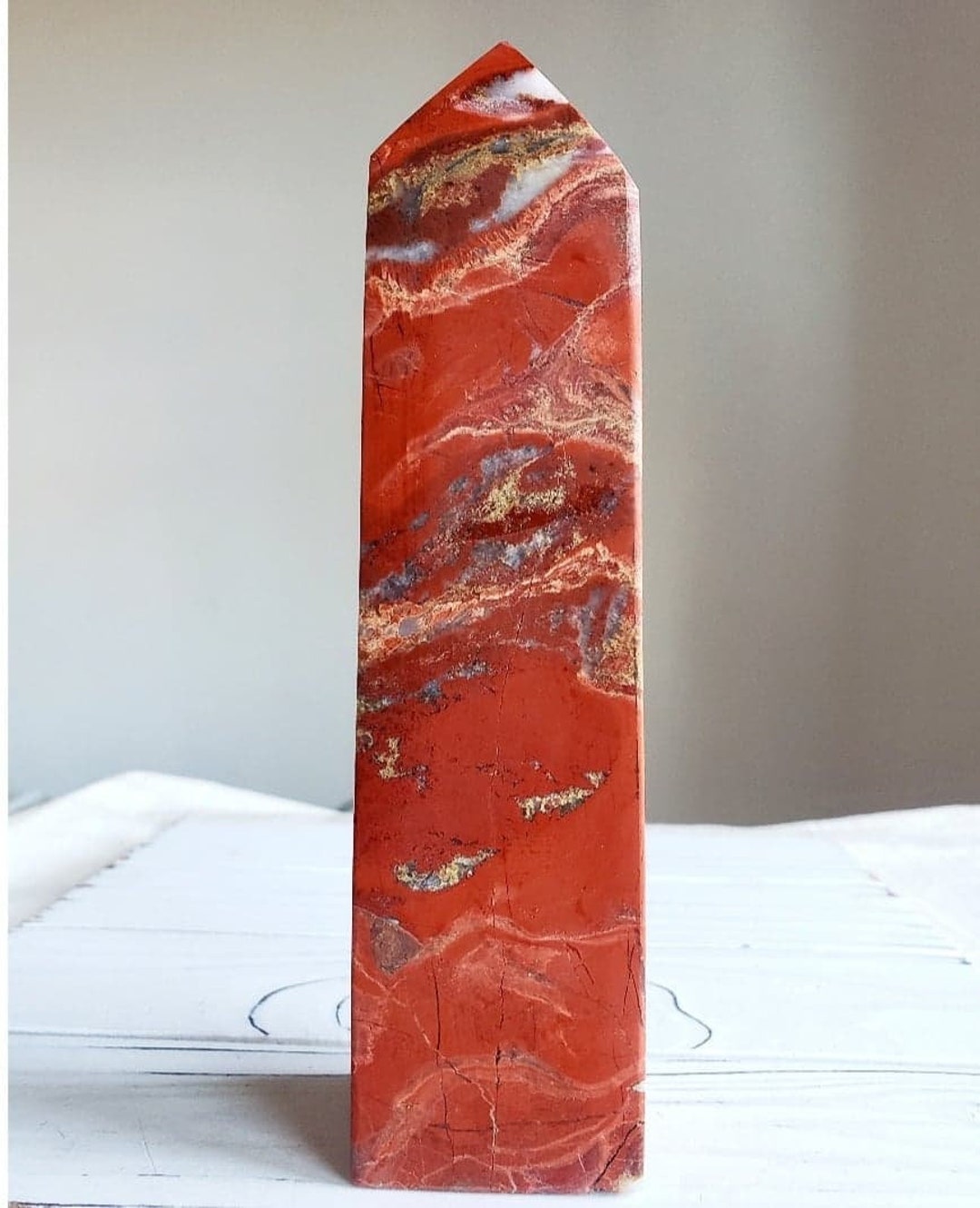 Large Red Jasper Tower, Large Red Jasper Point, Red Jasper, Large Obelisk, Red Jasper Obelisk ...