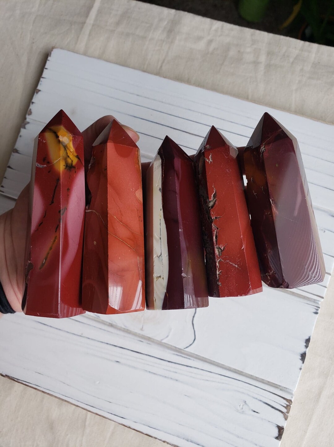 Red Mookaite Jasper Tower: Polished Crystal Point - Etsy