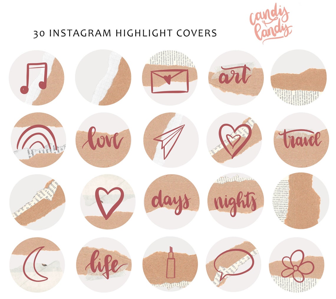 Instagram Story Highlight Covers 30 Highlight Icons - Etsy
