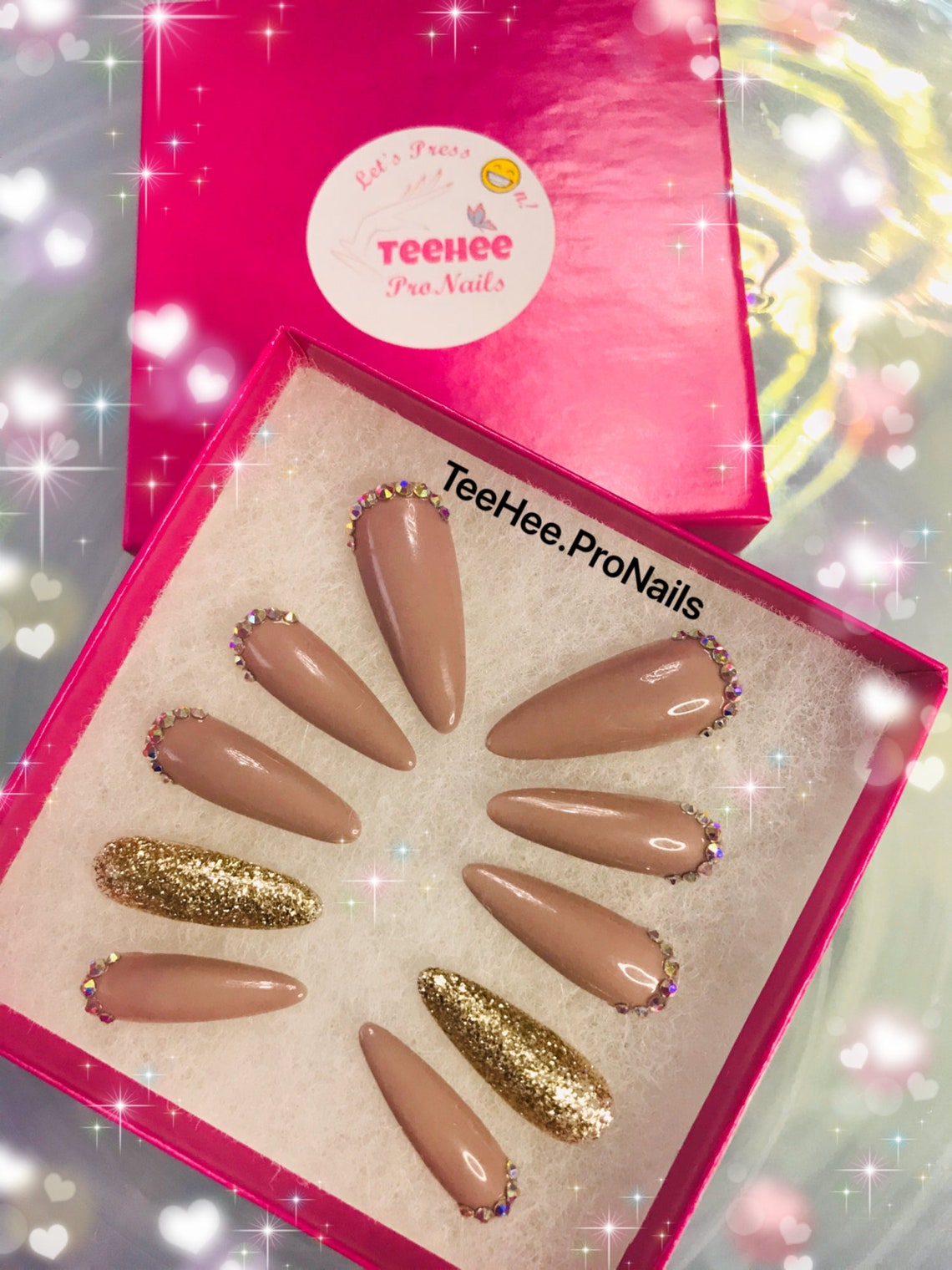 Sexy Nudy Stiletto Press On Nails Etsy
