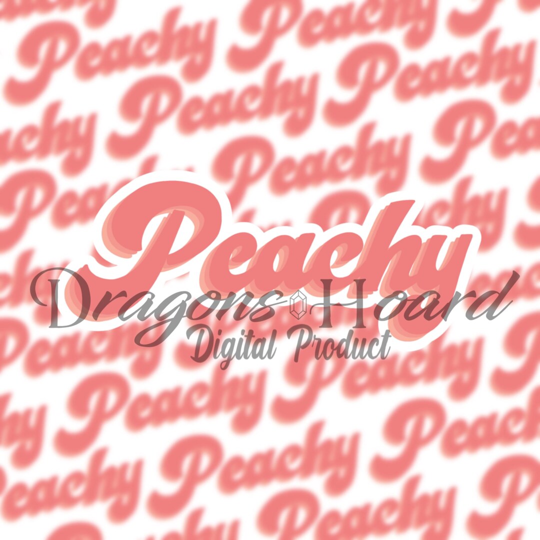 Peachy, Cursive, Digital Product - Etsy