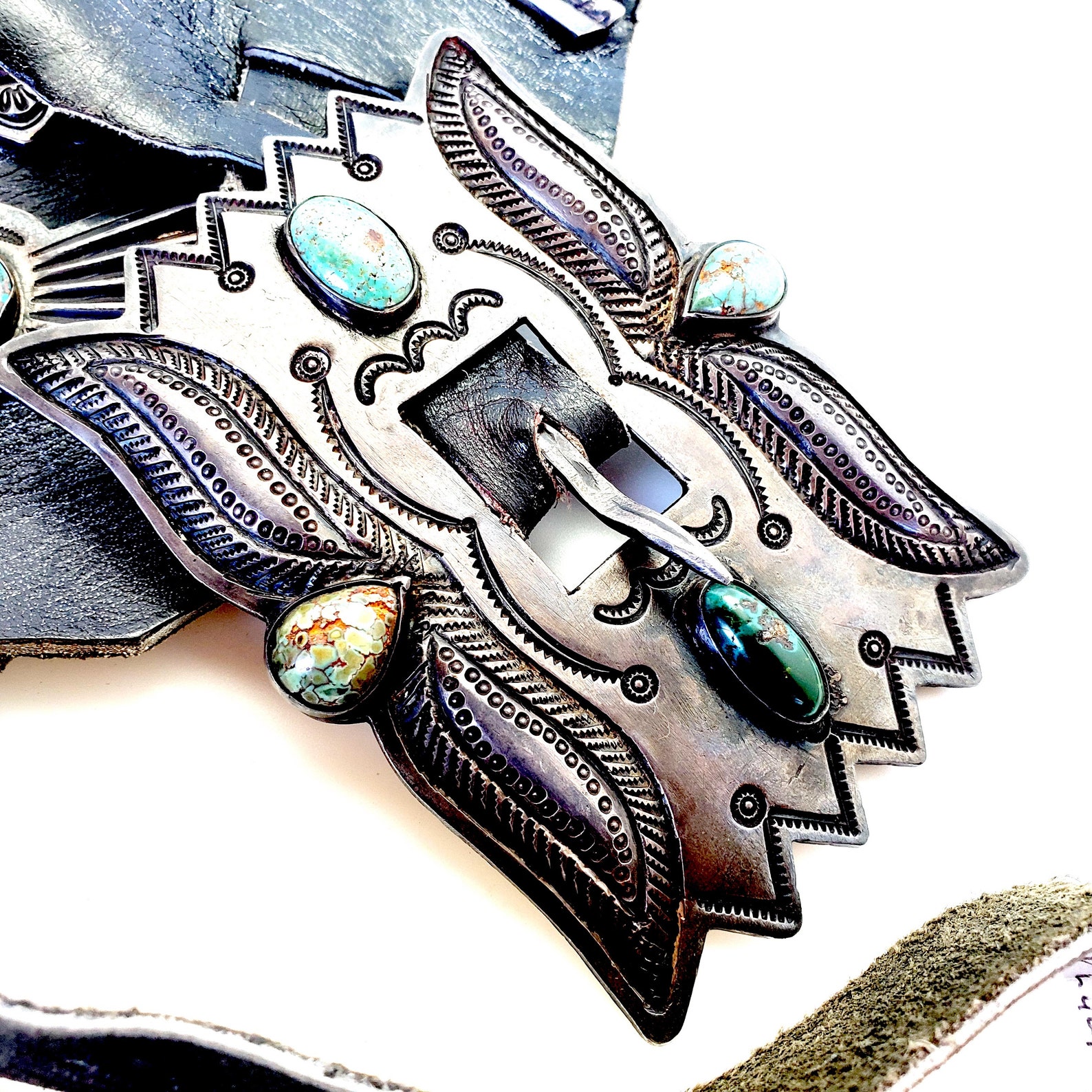 Hosteen Goodluck Style Massive Navajo Native American Vintage Handmade ...