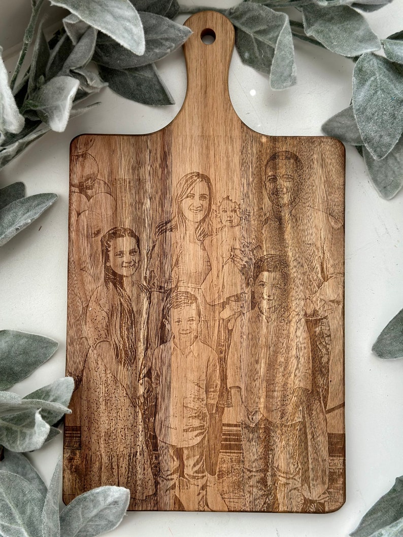 Photo Laser Engraved Cutting Board With Handle - Etsy