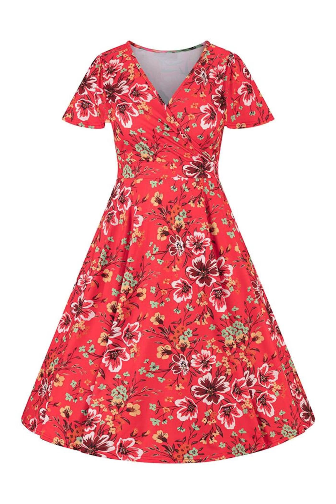 1950s Inspired Lyra Dress Summer Rouge Made in England Vintage Day ...