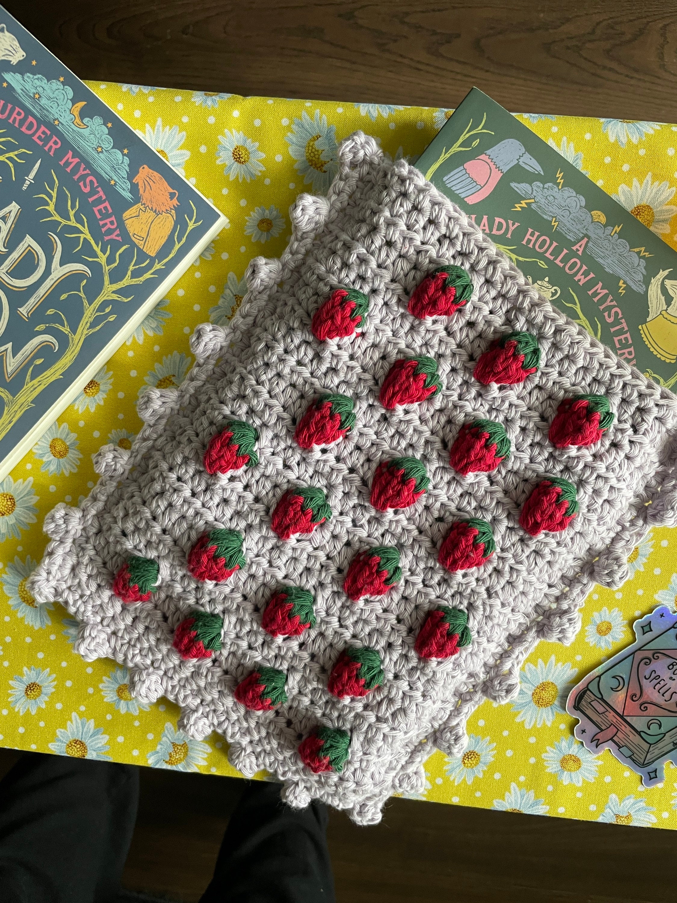 Strawberry Book Sleeve Crochet Pattern / Crochet Book Cover / Digital ...