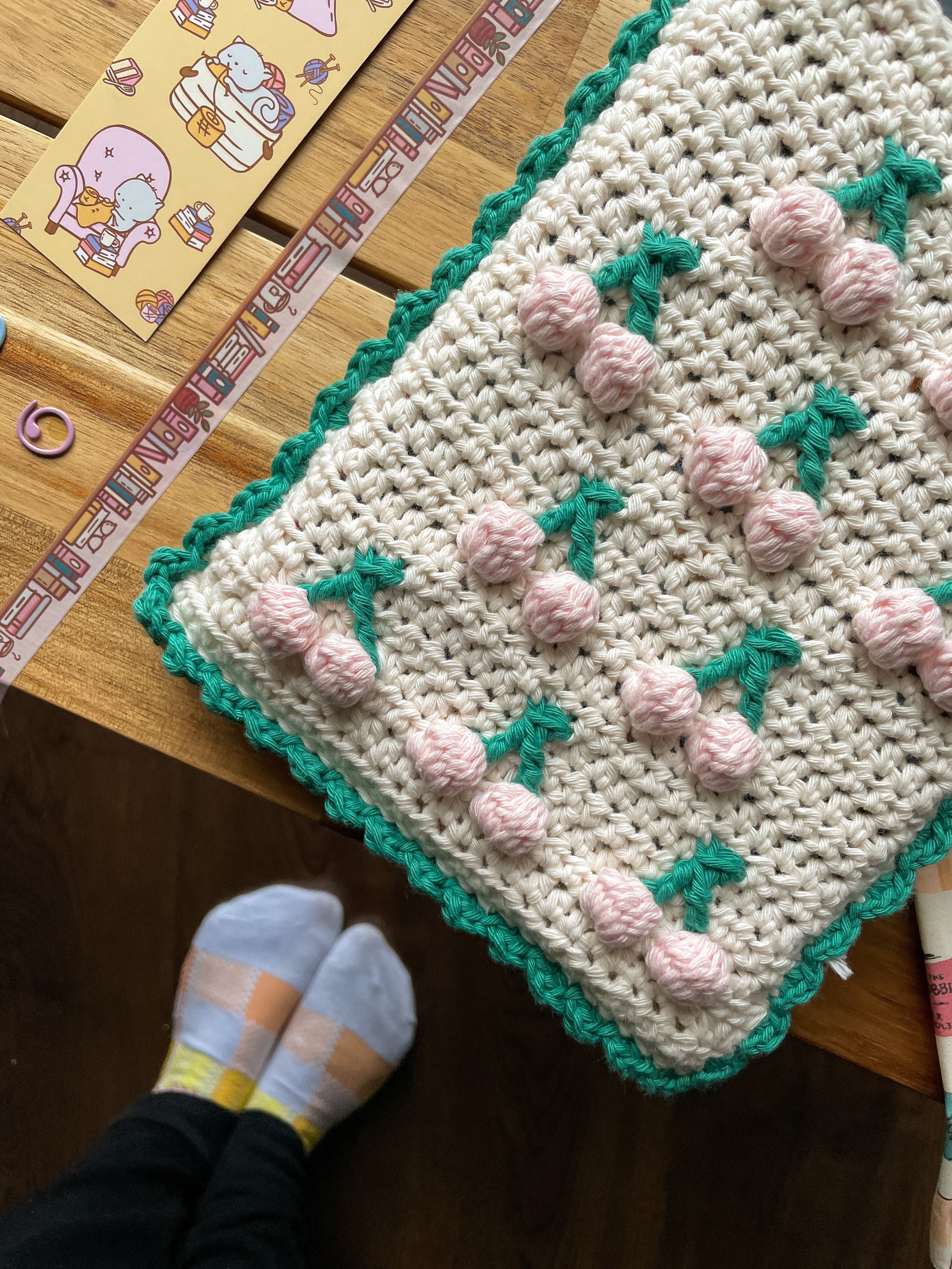 Cherry Book Sleeve Crochet Pattern / Crochet Book Cover / Digital ...