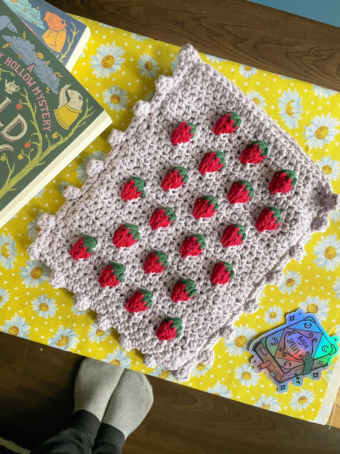 Strawberry Book Sleeve Crochet Pattern / Crochet Book Cover / Digital ...