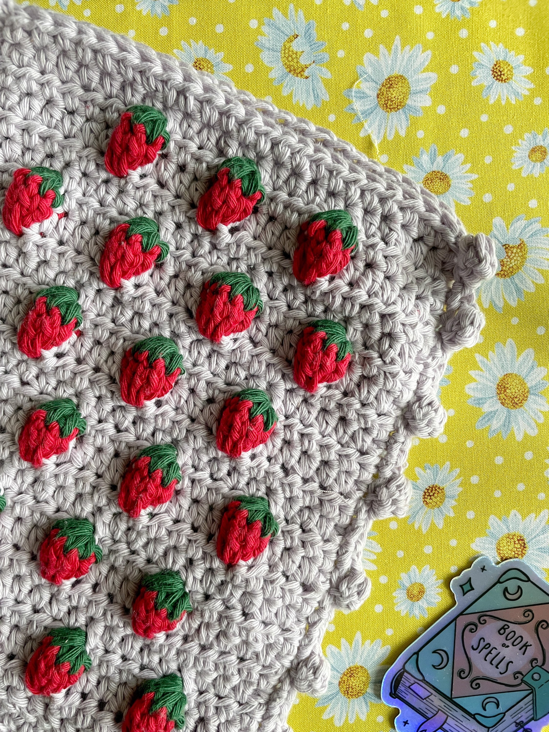 Strawberry Book Sleeve Crochet Pattern / Crochet Book Cover / Digital ...