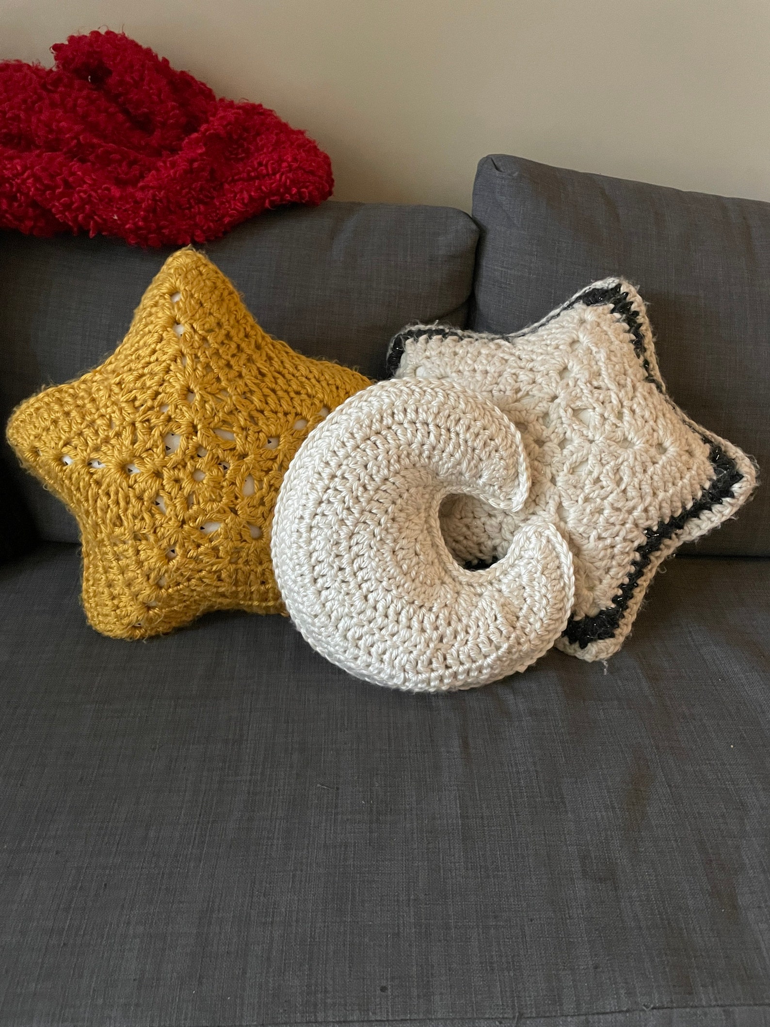 Moon Pillow Crochet Pattern / Nursery Pillow / Galaxy Pillow / - Etsy