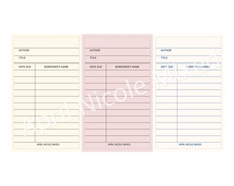 Library Due Date Printable - Etsy