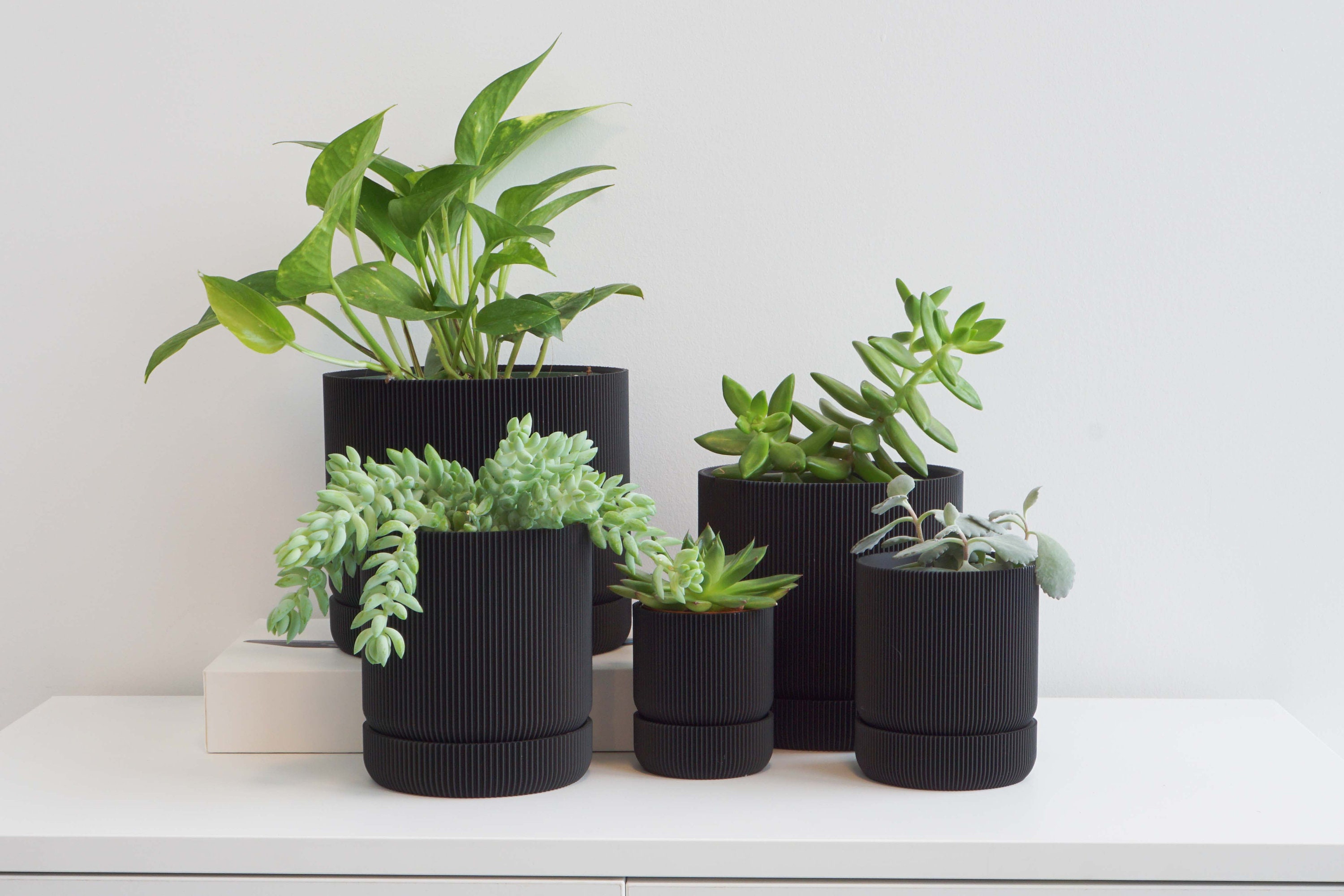 Black Plant Pot Black Planter Indoor Planter Indoor - Etsy