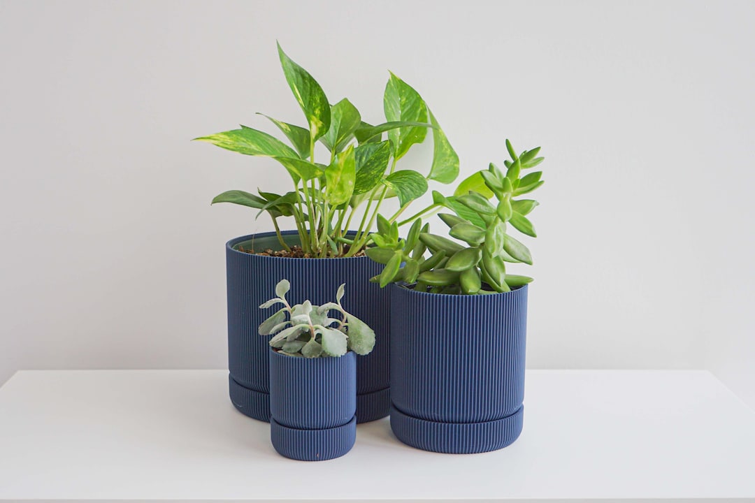 Blue Plant Pot Blue Planter Indoor Planter Indoor Plant - Etsy