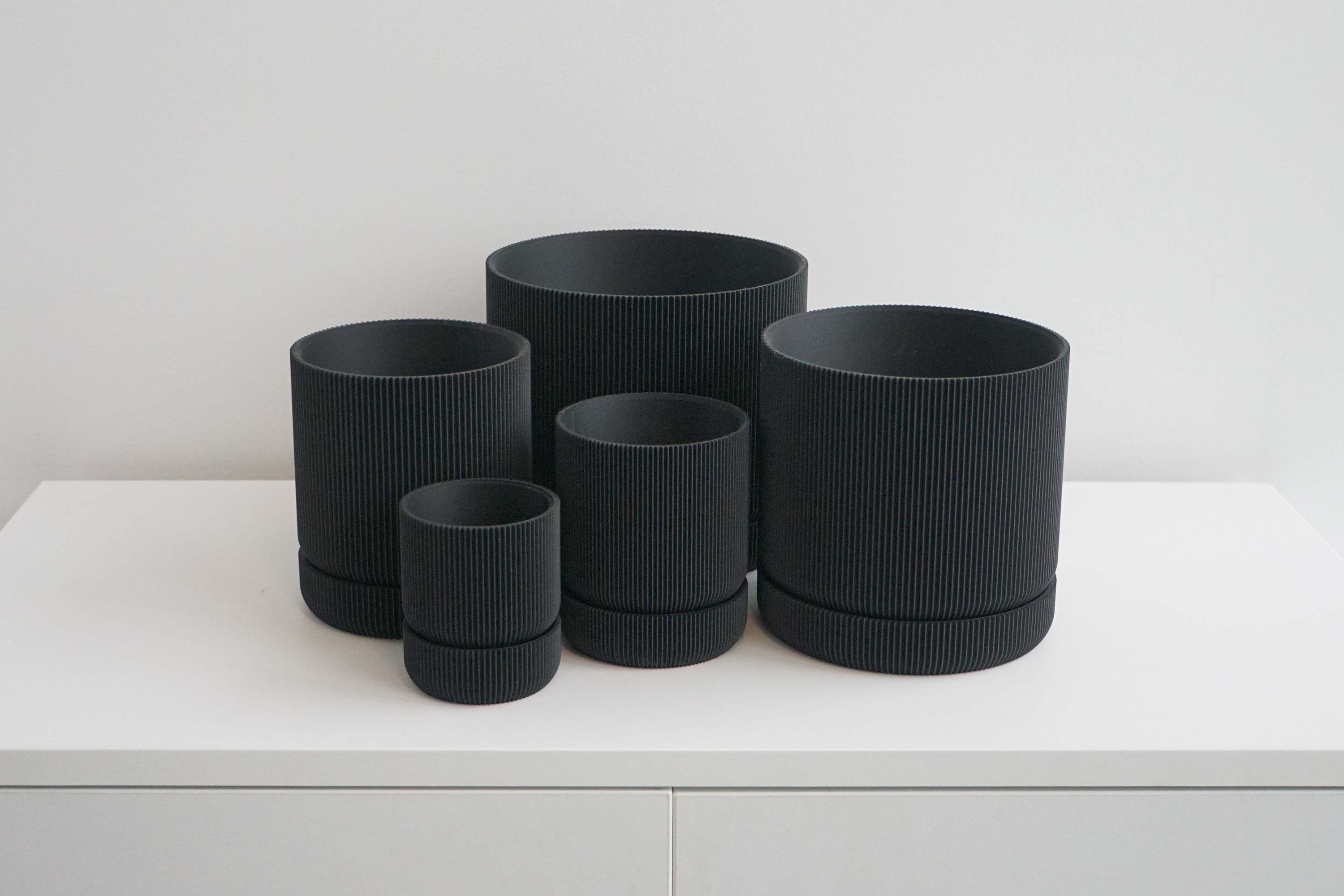 Black Plant Pot Black Planter Indoor Planter Indoor - Etsy