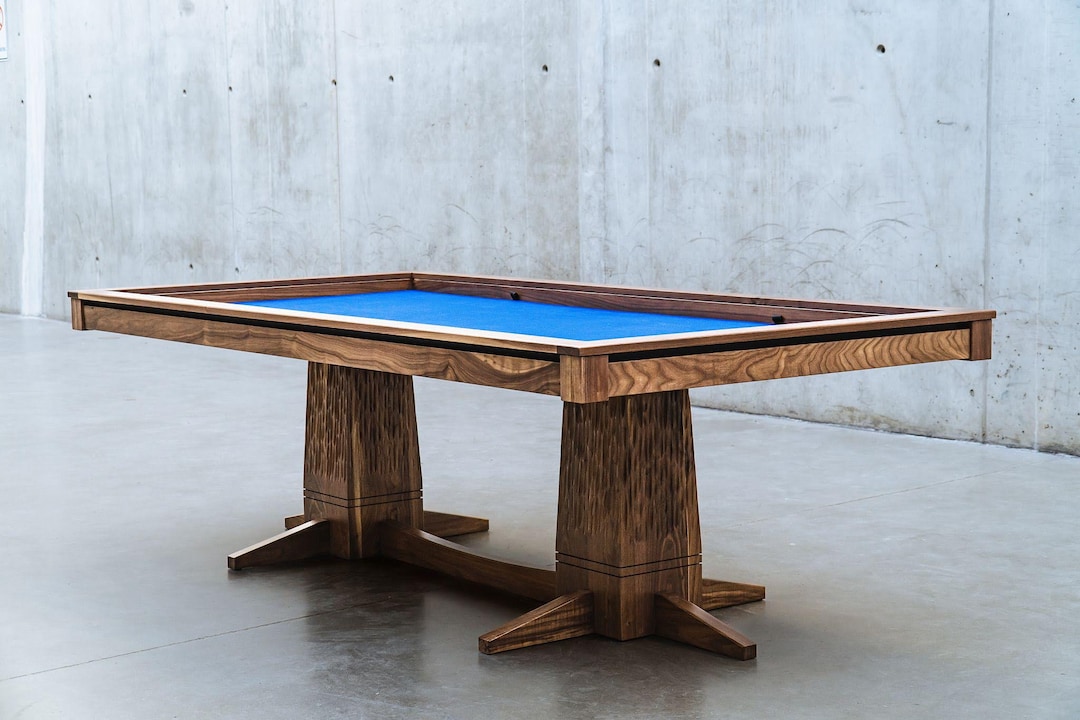 Handcrafted Hardwood Game Table With Magnetic Rail - Etsy