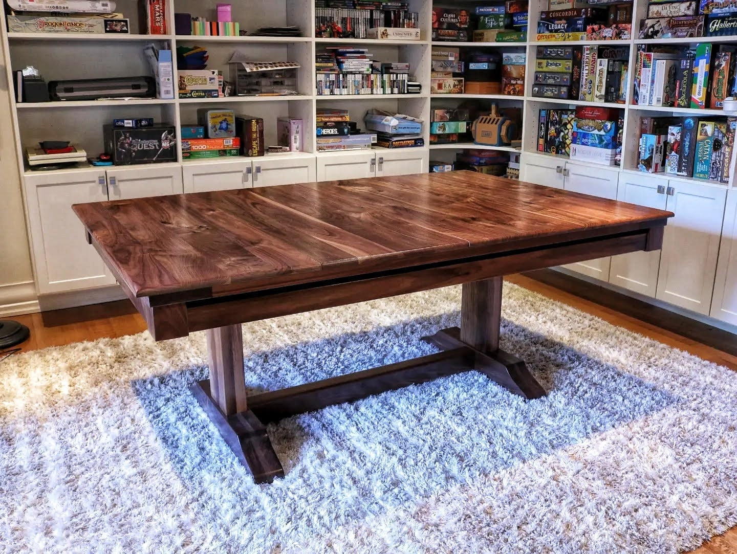 Handcrafted Hardwood Game Table, Custom Board Game, Puzzle, D&D - Etsy