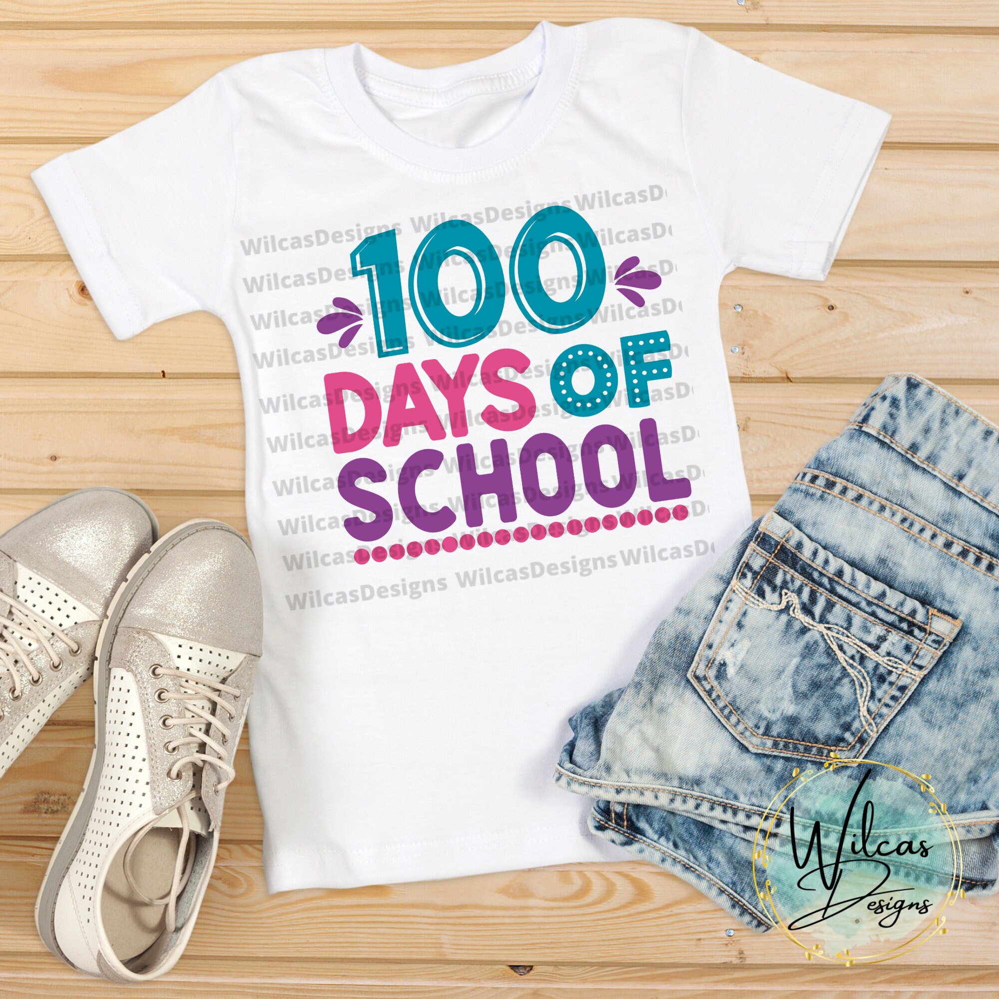 100 Days of School PNG, Back to School Sublimation Design, Purple and ...