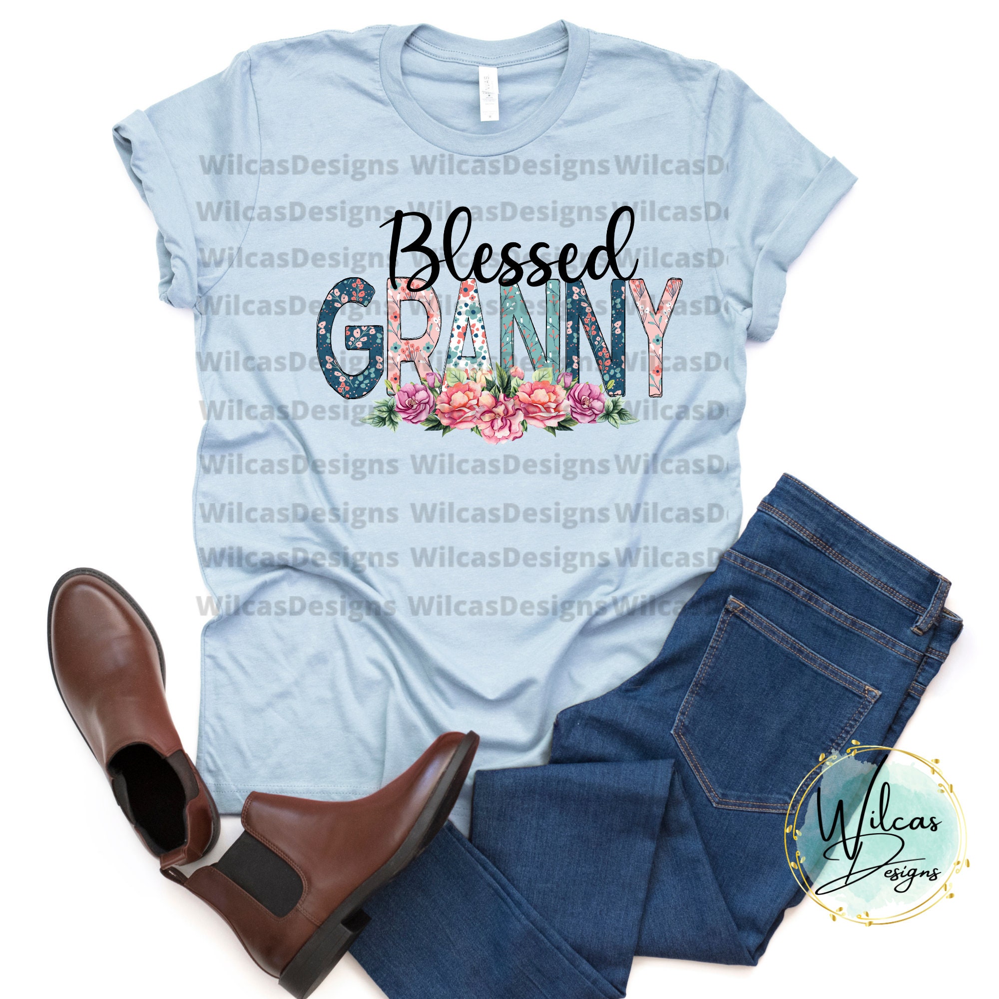 Blessed Granny PNG Floral Print Christian Sublimation - Etsy
