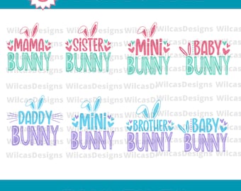 Family Bunny PNG Bundle, Easter Bundle PNG, Mama Bunny, Daddy Bunny ...