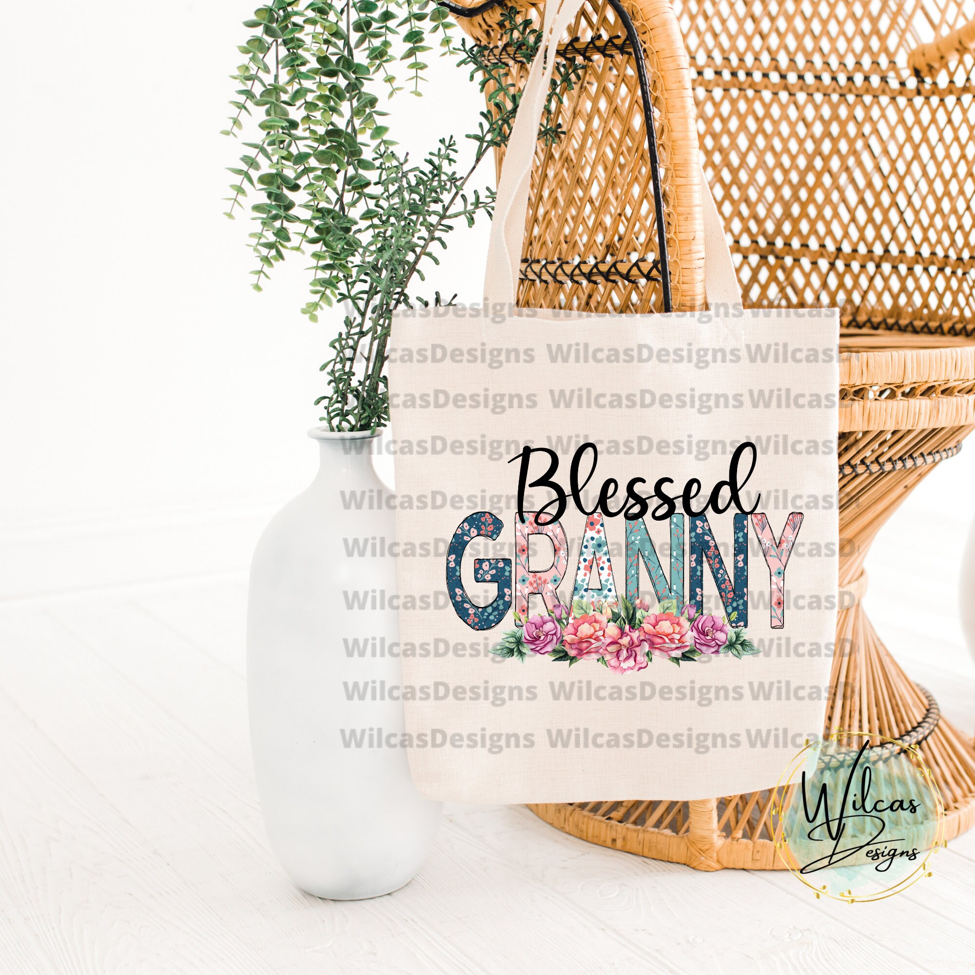 Blessed Granny PNG Floral Print Christian Sublimation - Etsy