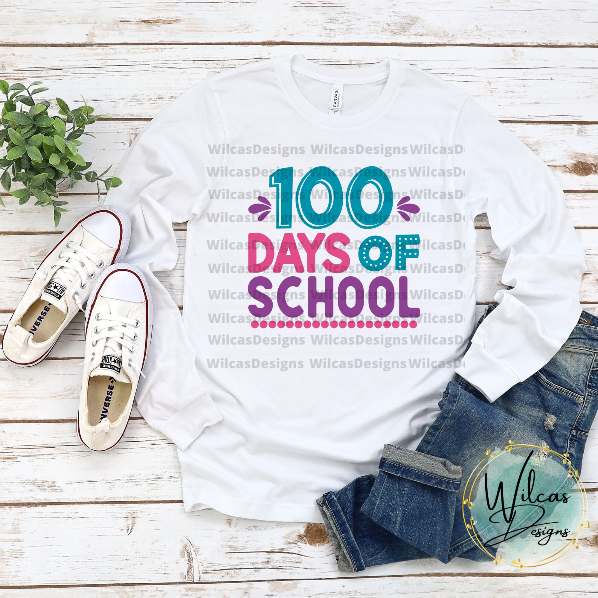 100 Days of School PNG, Back to School Sublimation Design, Purple and ...