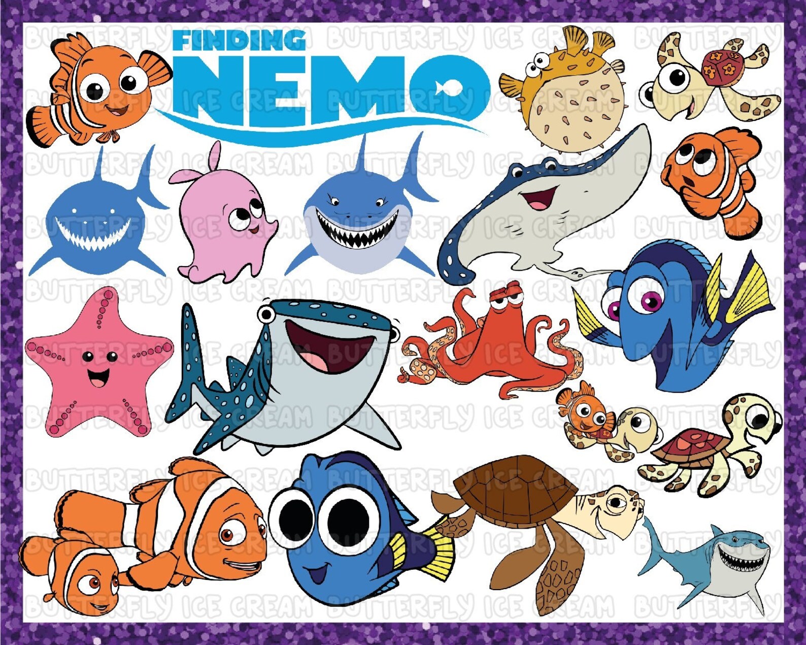 Finding Nemo Svg Nemo Svg Dory Svg Finding Nemo Finding | Etsy Canada