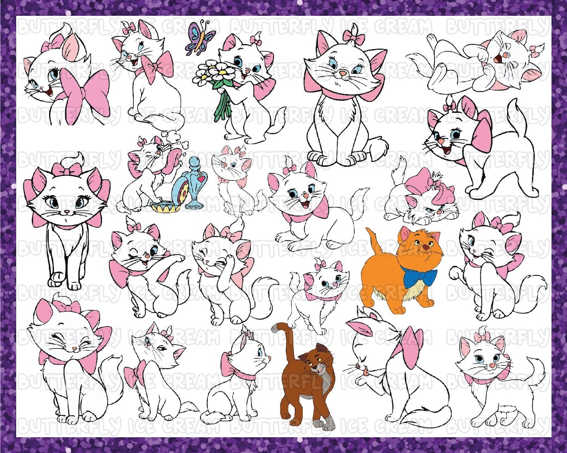Aristocats Svg, Marie Svg, the Aristocats Svg, Cat Svg, Marie Cat Svg ...