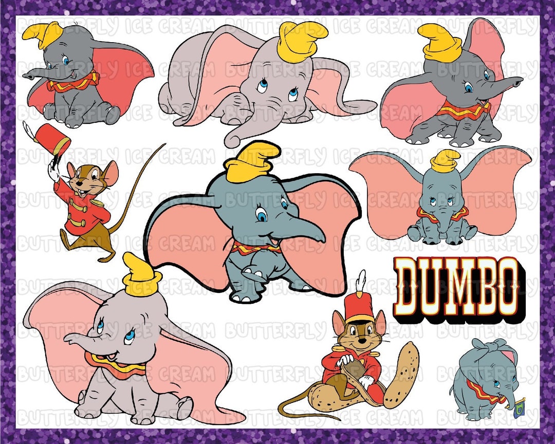 Dumbo Svg, Elephant Svg, Dumbo Clipart, Dumbo, Dumbo Vector, Dumbo ...