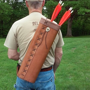 Leather Archery Back Quiver - Etsy