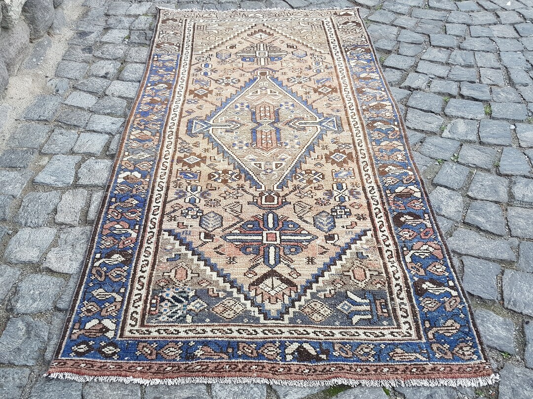 Persian Rug, Persian Neutral Rug, Persian Vintage Rug, Persian Antique ...