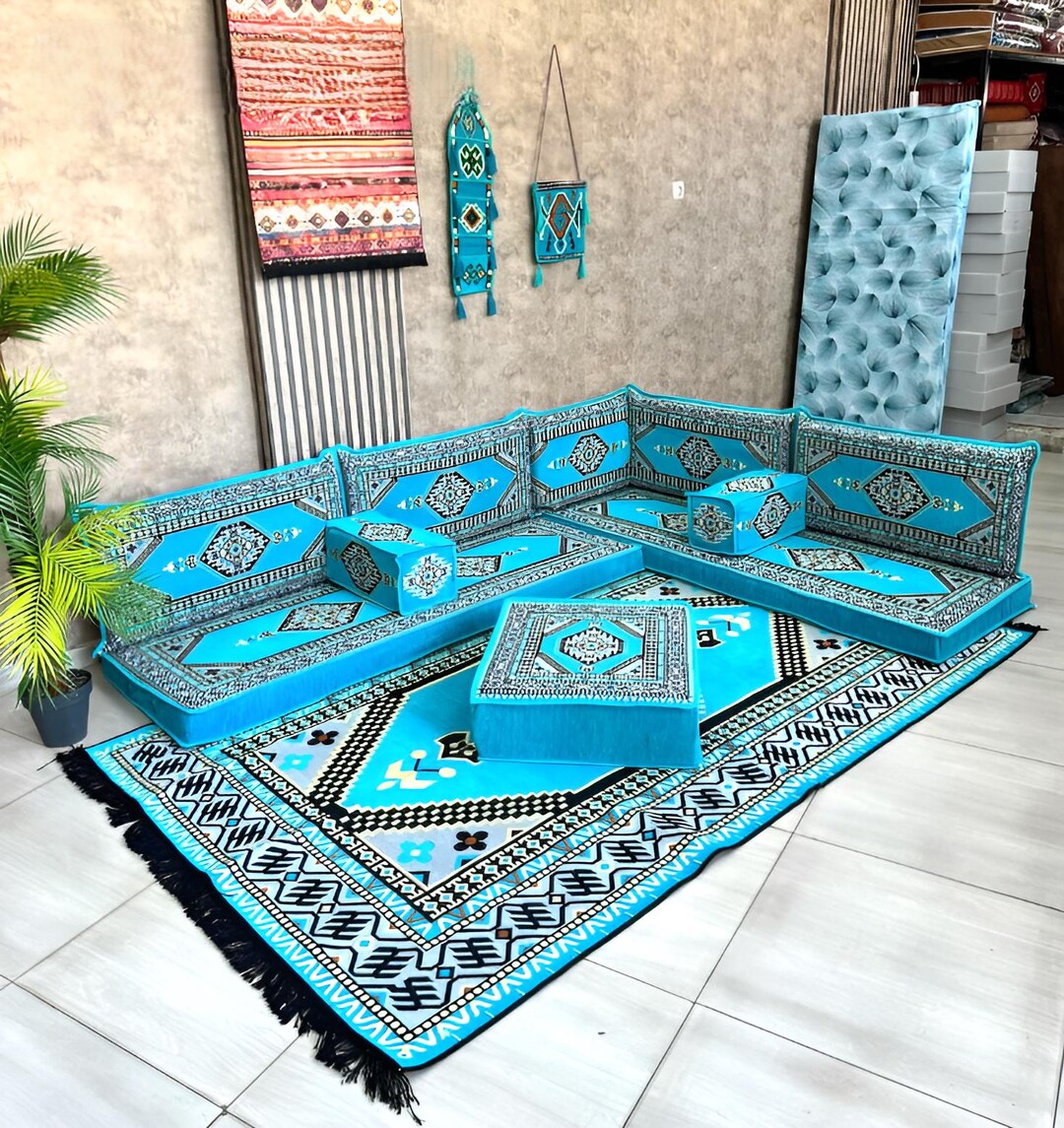 Floor Sofa , Floor Couch , Moroccan Floor Couch , Majlis Sofa Set , L ...