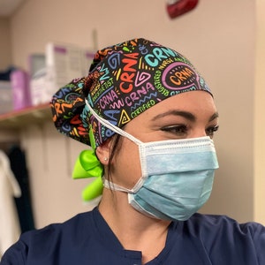 CRNA Scrub Cap, Certified Registered Nurse Anesthetist, ET Tubes ...